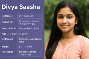 Vijay Daughter Age: Bio, Family, Education, Career & More
